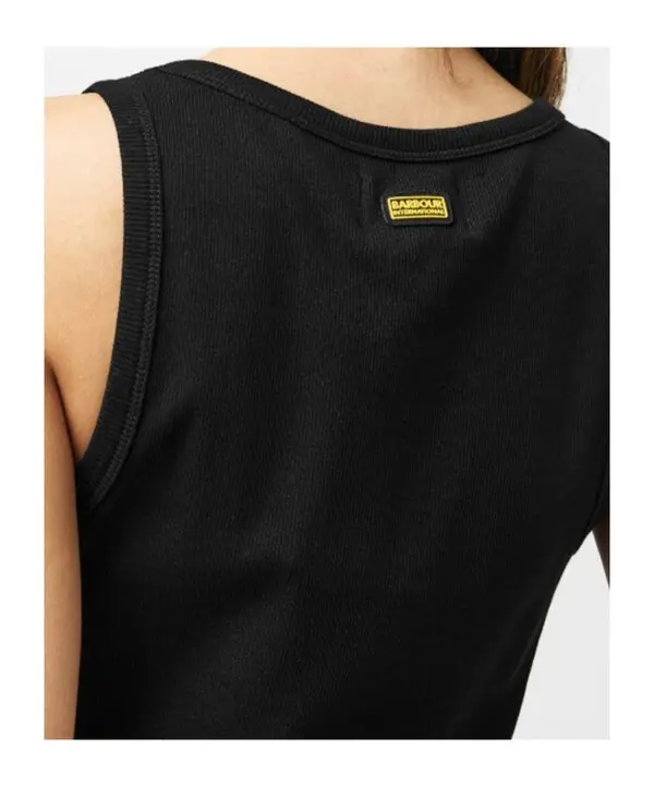 Barbour Sleeveless Round Neck Ribbed Dress