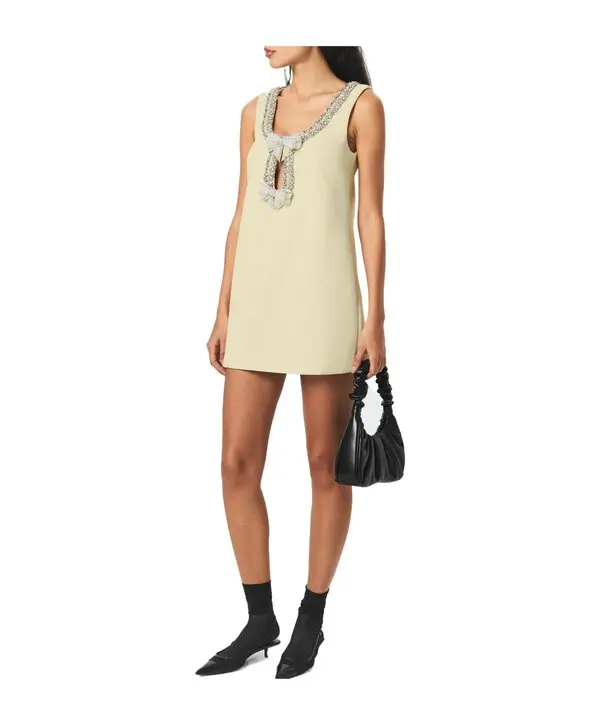 SELF-PORTRAIT Embellished Bow Mini Dress