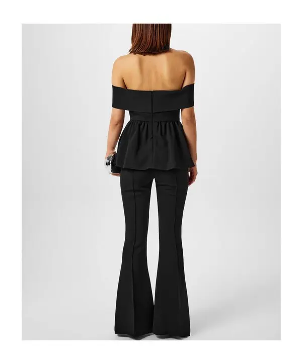 SELF-PORTRAIT Off-shoulder Peplum Jumpsuit
