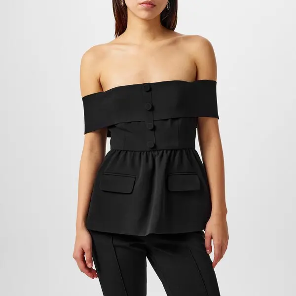 SELF-PORTRAIT Off-shoulder Peplum Jumpsuit