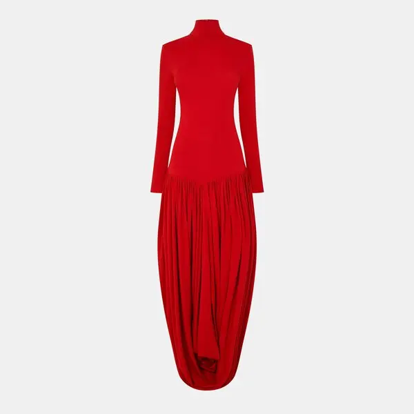 Magda Butrym Long Sleeve High Neck Dress