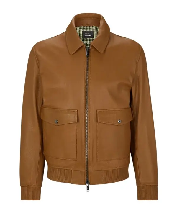 Hugo Boss Leather Bomber Jacket