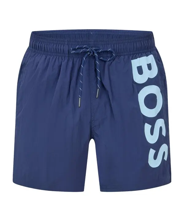 Hugo Boss Straight-cut Mid-thigh Sports Shorts - Blue