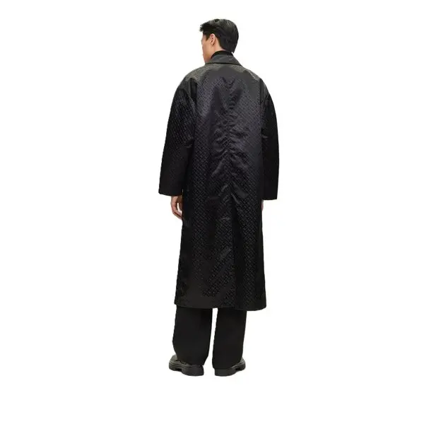 Hugo Boss Longline Coat With Monogram Pattern