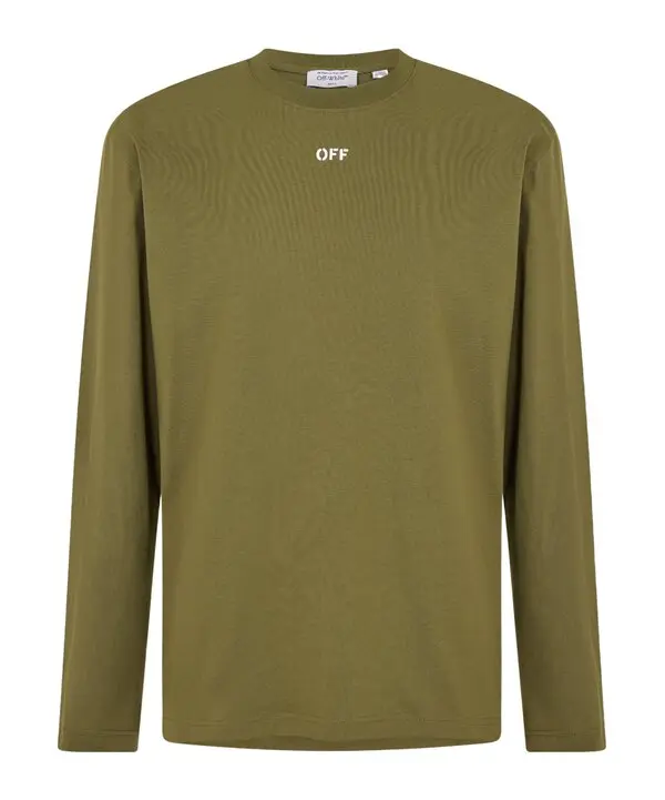Off-White Long-sleeved T-shirt - Green