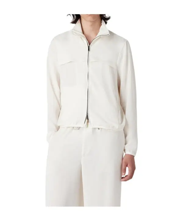 Emporio Armani Stand Collar Zip-up Jacket