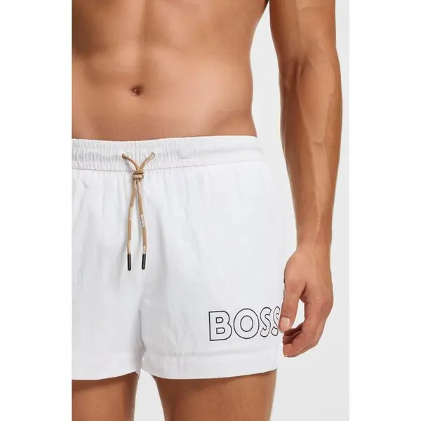 Hugo Boss Swim Shorts With Logo Detail