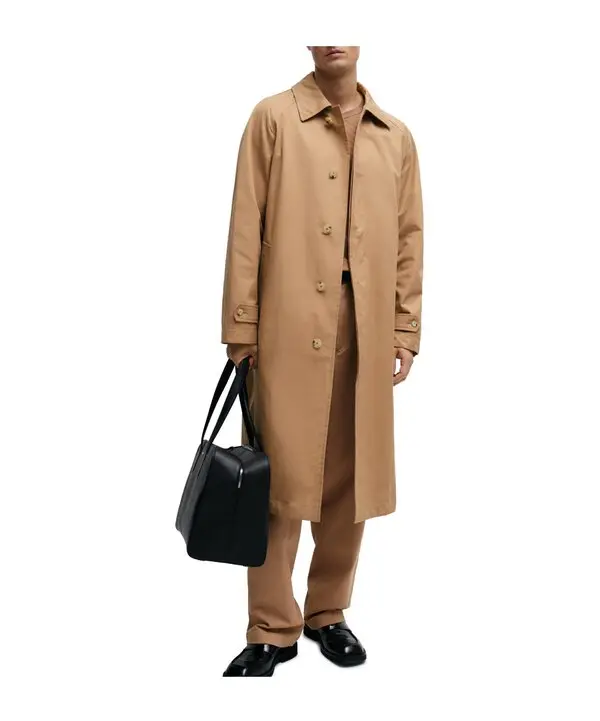 Hugo Boss Classic Camel-colored Long Car Coat