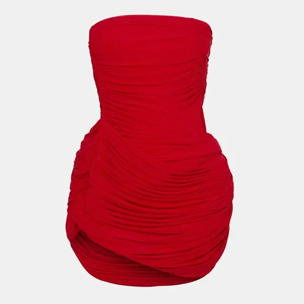 Magda Butrym Strapless Ruched Mini Dress