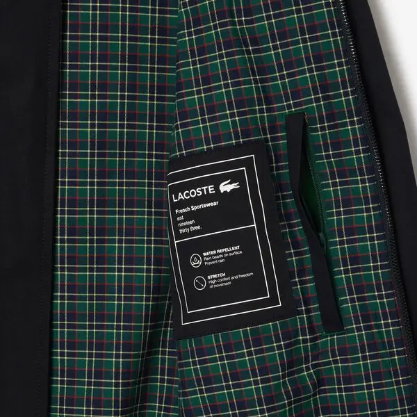 Lacoste Twill Harrington Jacket With Embroidered Croc Emblem