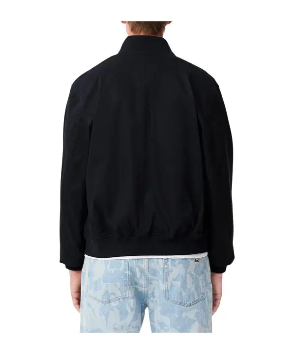 Lacoste Twill Harrington Jacket With Embroidered Croc Emblem