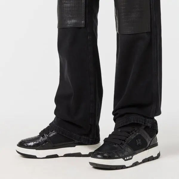 Amiri Low-top Sneakers With Crocodile Pattern Splicing