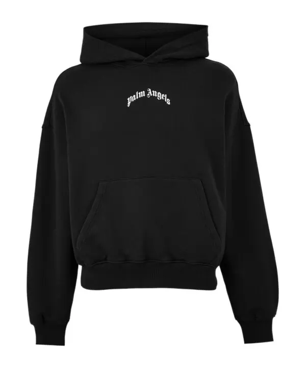 Palm Angels Over The Head Hoodie With Logo Detail