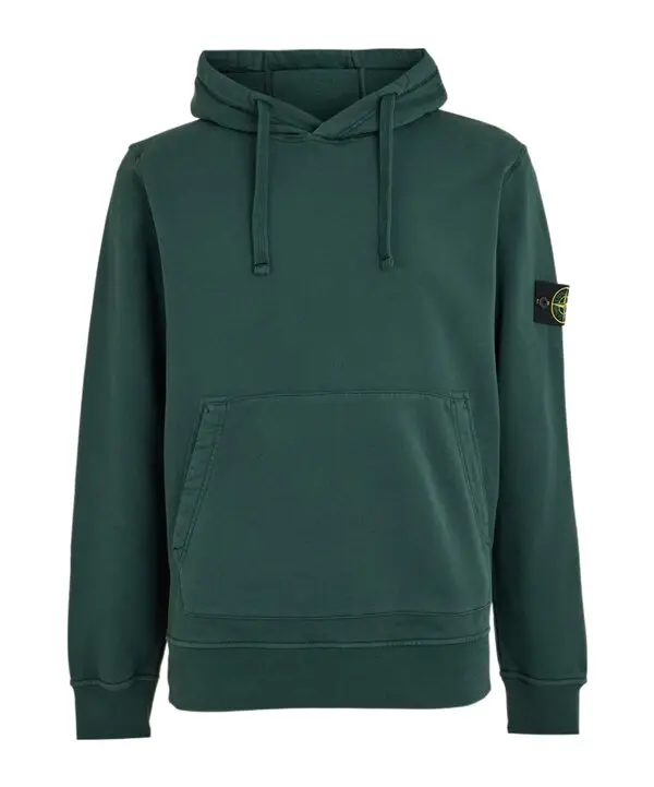 Stone Island Logo Hoodie - Green
