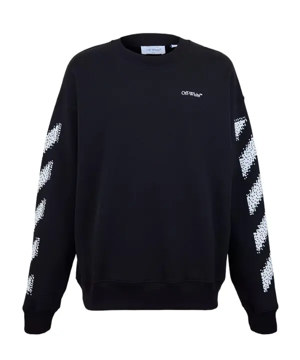 Off-White Diagonal Stripe Long Sleeve Sweatshirt