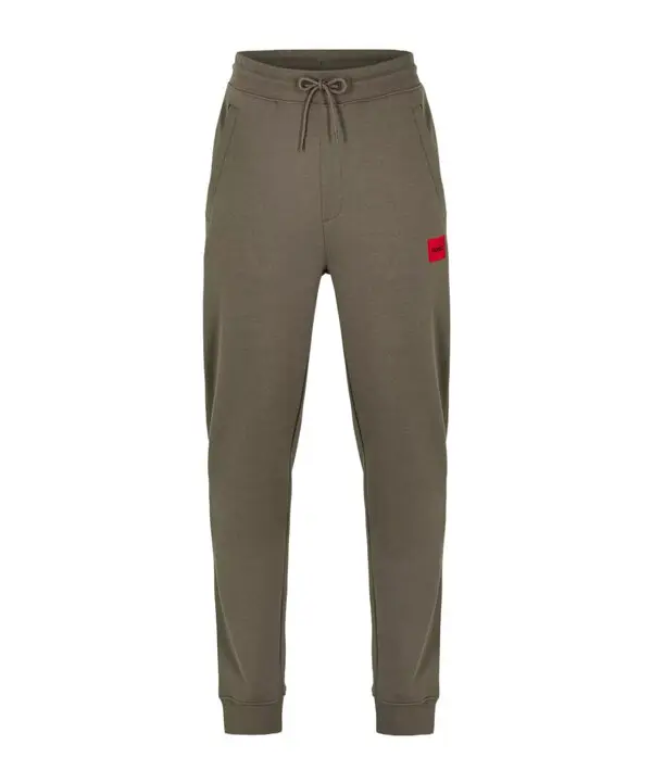 Hugo Boss Hugo Doak Closed Hem Jogging Bottoms With Logo Detail - Green