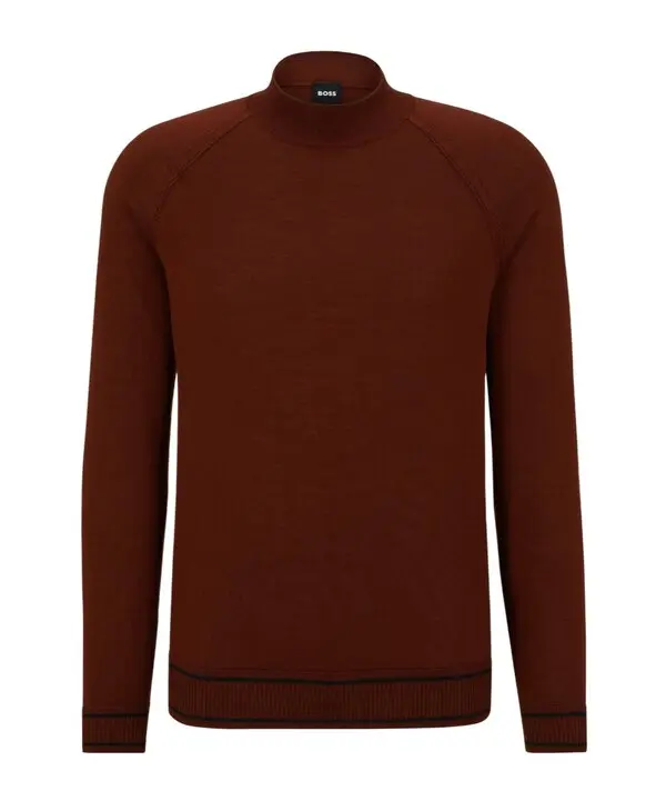 Hugo Boss Comfortable Minimalist Mock Neck Sweater
