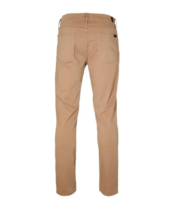 7 For All Mankind Slimmy Sateen Slim Fit Trousers - Beige