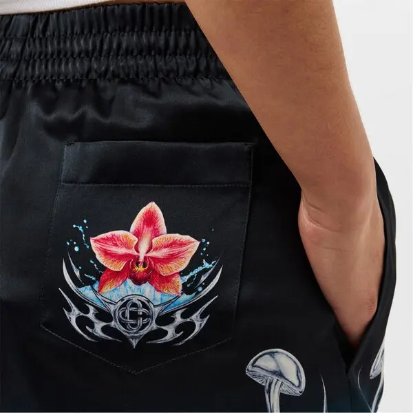 Casablanca Graphic Print Elasticated Waist Shorts