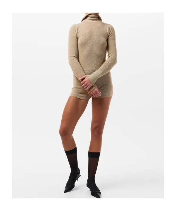 Fear Of God Ribbed Knit Flat-leg Shorts - Nude