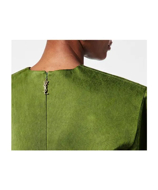 Saint Laurent Crew-neck Mini Dress