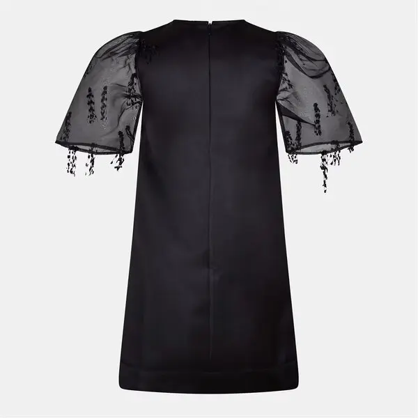 GANNI Short Sleeve Embellished Dress