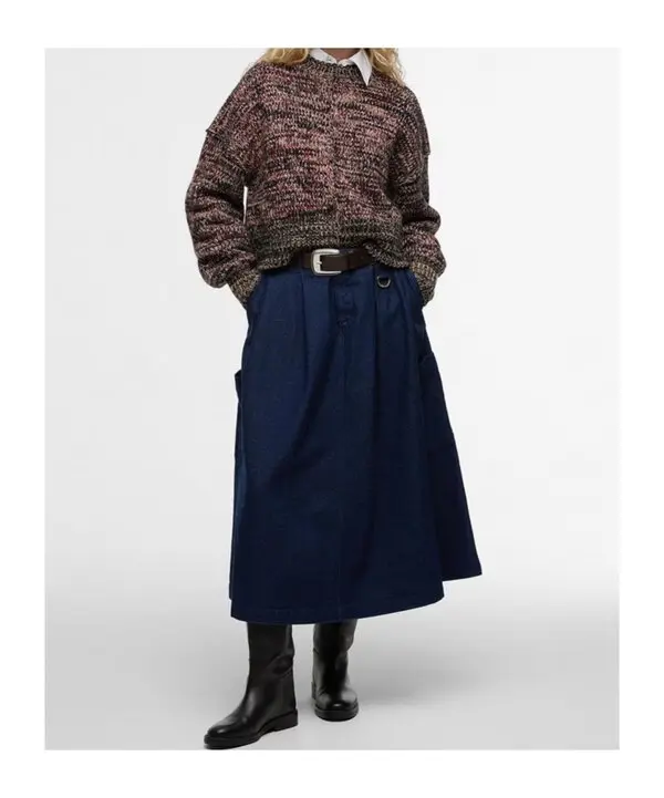 Barbour Belt Loop Midi Skirt