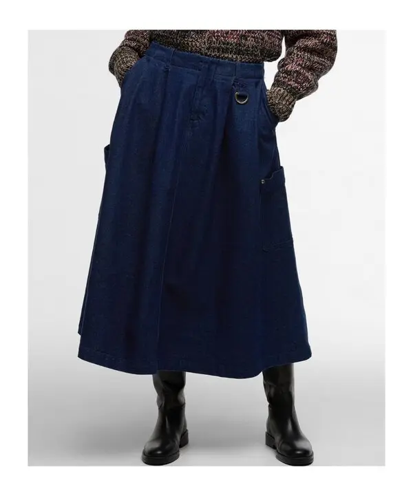 Barbour Belt Loop Midi Skirt