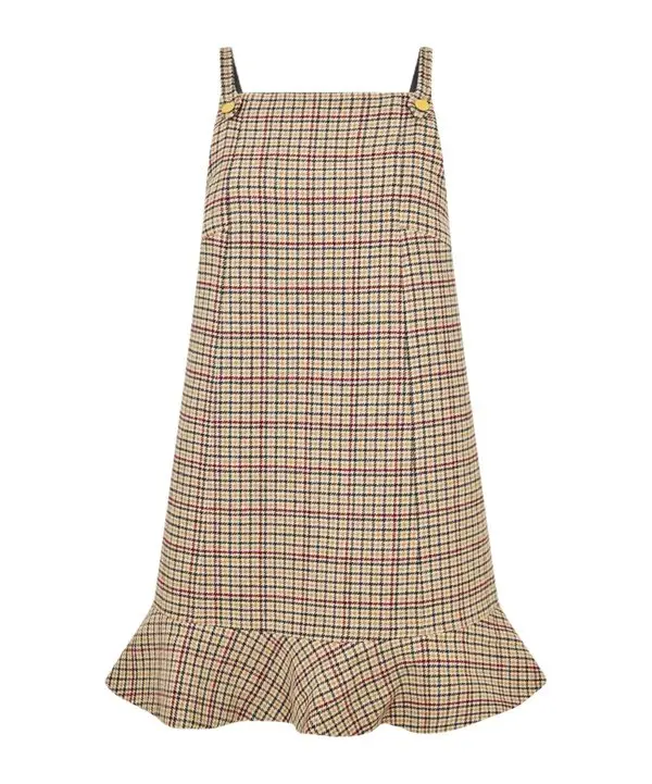 GANNI Plaid Pinafore Dress - No