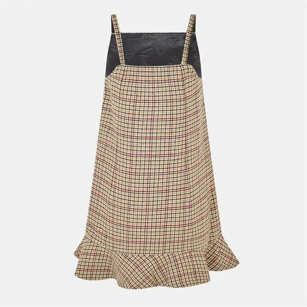 GANNI Plaid Pinafore Dress
