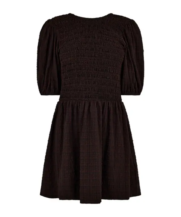 GANNI Short-sleeved Round Neck Dress