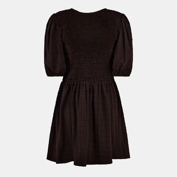 GANNI Short-sleeved Round Neck Dress