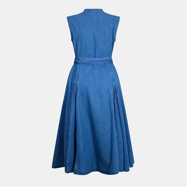 Ralph Lauren Denim Shirt Dress With Waist Tie