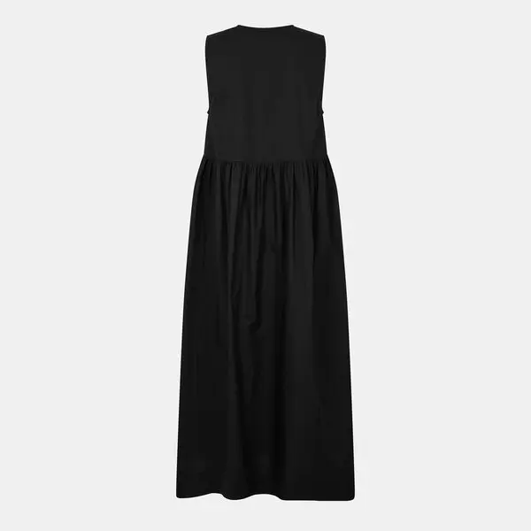 GANNI Sleeveless Maxi Dress With Bow Detail
