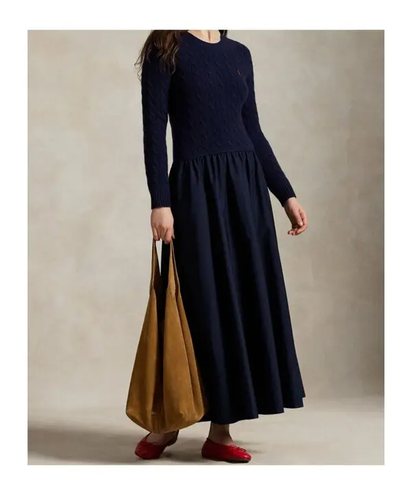 Polo Ralph Lauren Cable Knit A-line Dress