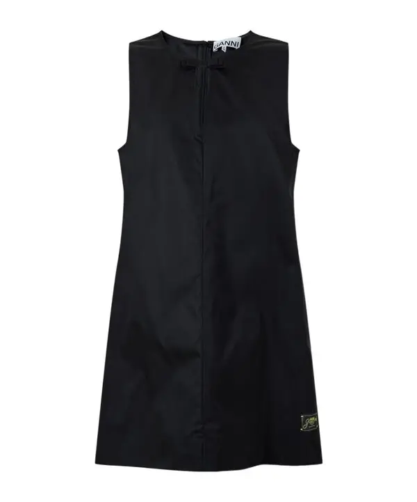 GANNI Sleeveless Round Neck Mini Dress