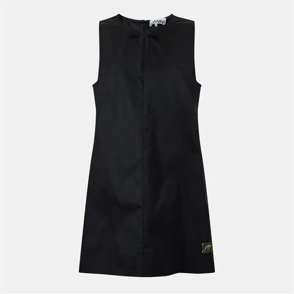 GANNI Sleeveless Round Neck Mini Dress
