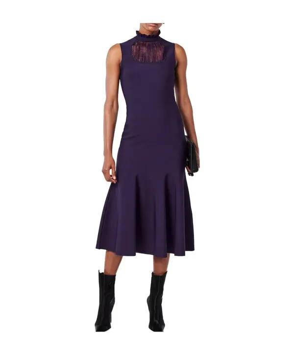 Alexander McQueen Lace Midi A-line Dress