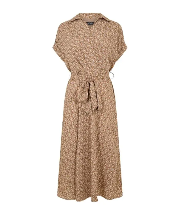 Ralph Lauren Real Leather Fratillio Wrap Dress