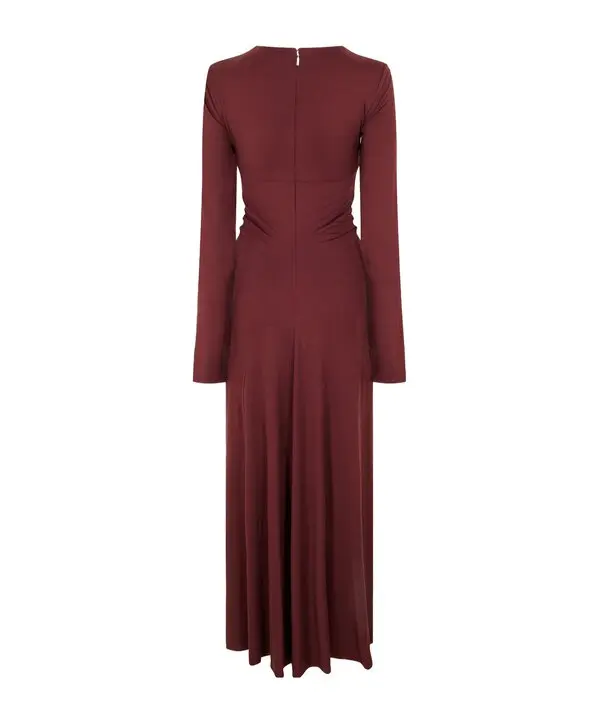 Max Mara Stretch Jersey Maxi Dress - Red