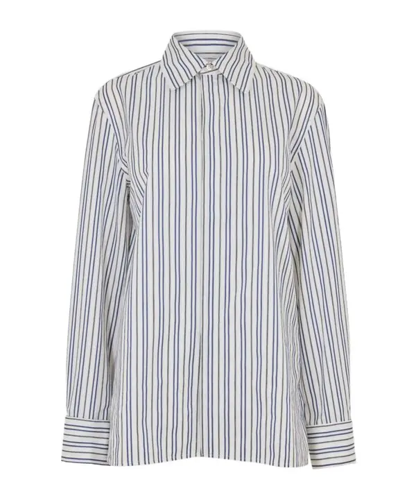 MARINE SERRE Striped Pattern Long-sleeve Shirt