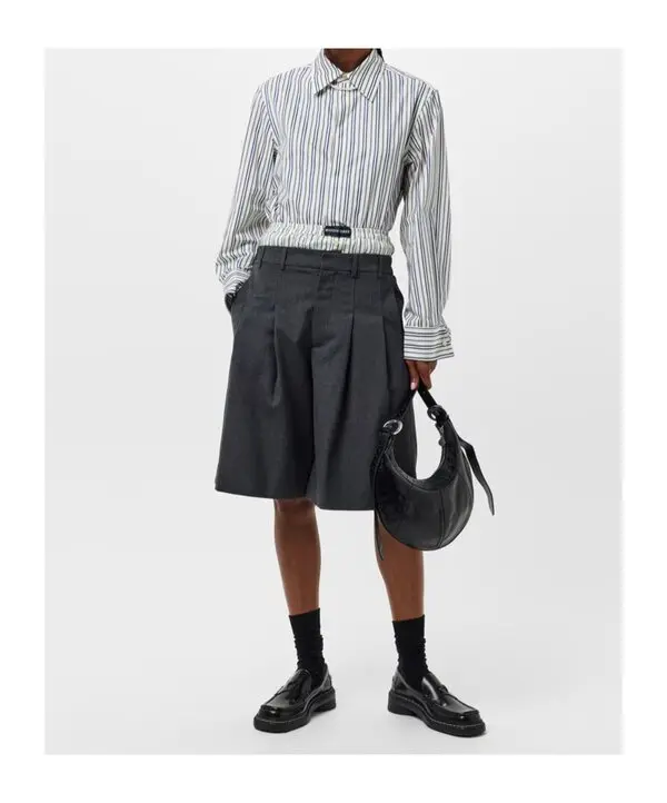 MARINE SERRE Striped Pattern Long-sleeve Shirt