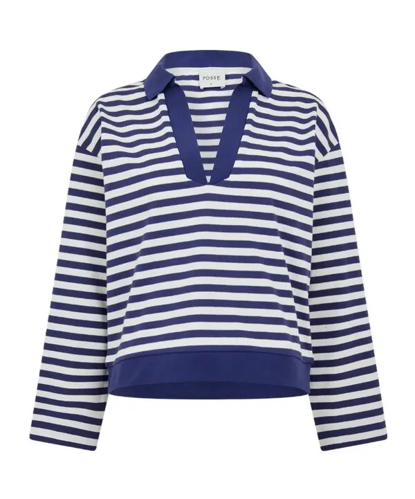 Posse Striped Polo Collar T-shirt