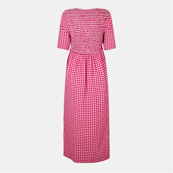 GANNI Checked Maxi Dress