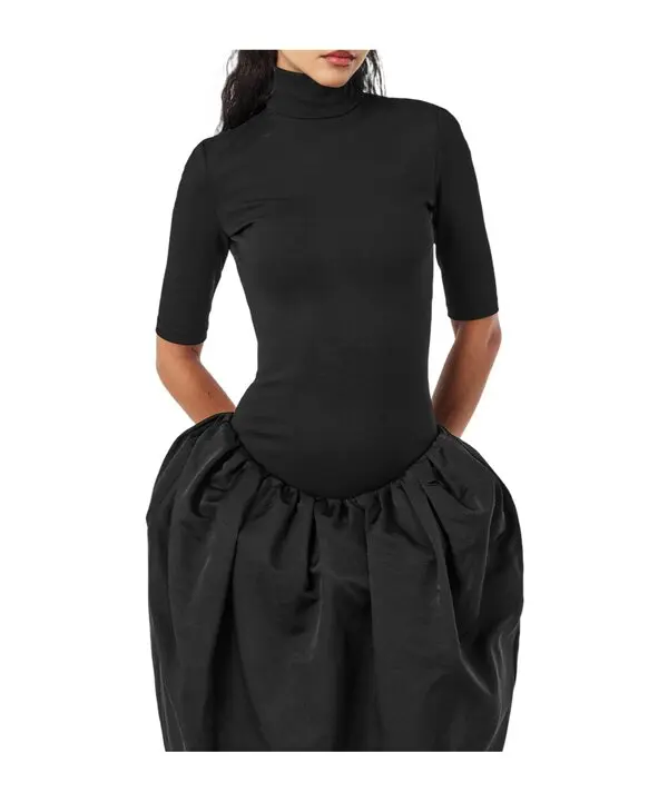 Magda Butrym High-neck Elbow-sleeve Midi Dress