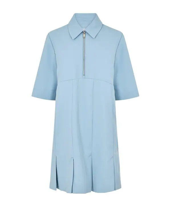 GANNI Zip Pleated A-line Mini Dress