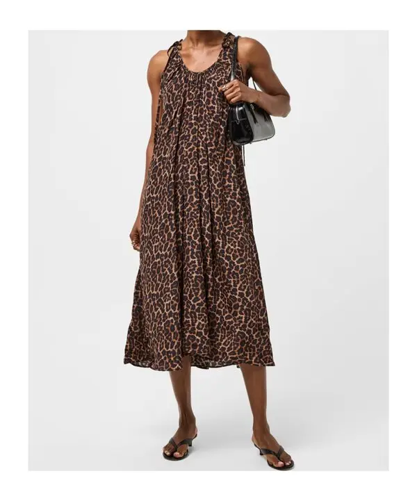 ANINE BING Sleeveless Leopard Print Maxi Dress
