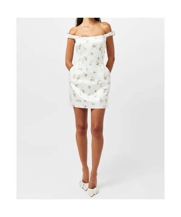 Magda Butrym Off-shoulder Printed A-line Dress - Cream Print