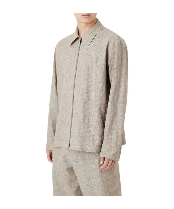 Emporio Armani Zip-front Collared Overshirt