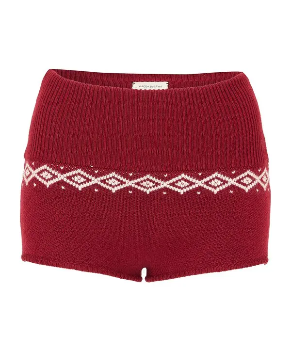 Magda Butrym Checkered Knit Shorts